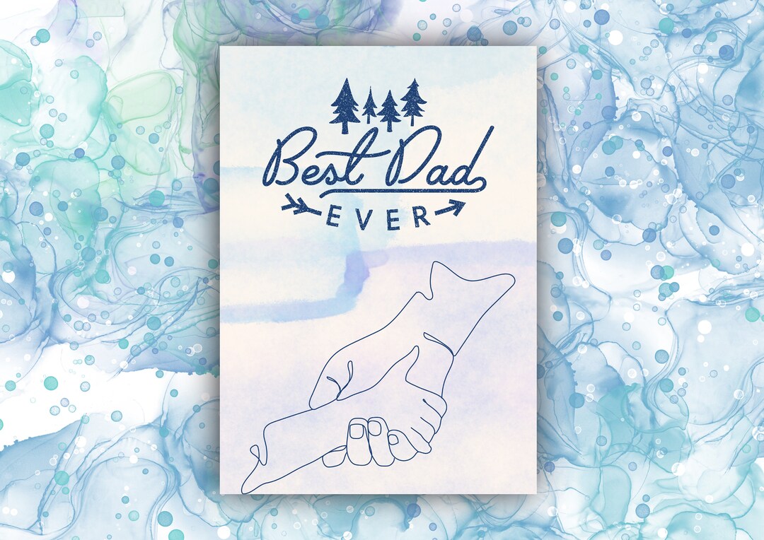 Printable Best Dad Ever Father Gift Card Great Card Amazing - Etsy