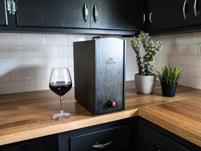 Wooden Case for Boxed Wine the 5L Black Winewood Case Fits - Etsy