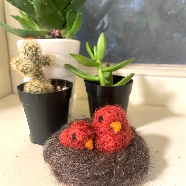 Needle Felted Birds - Etsy
