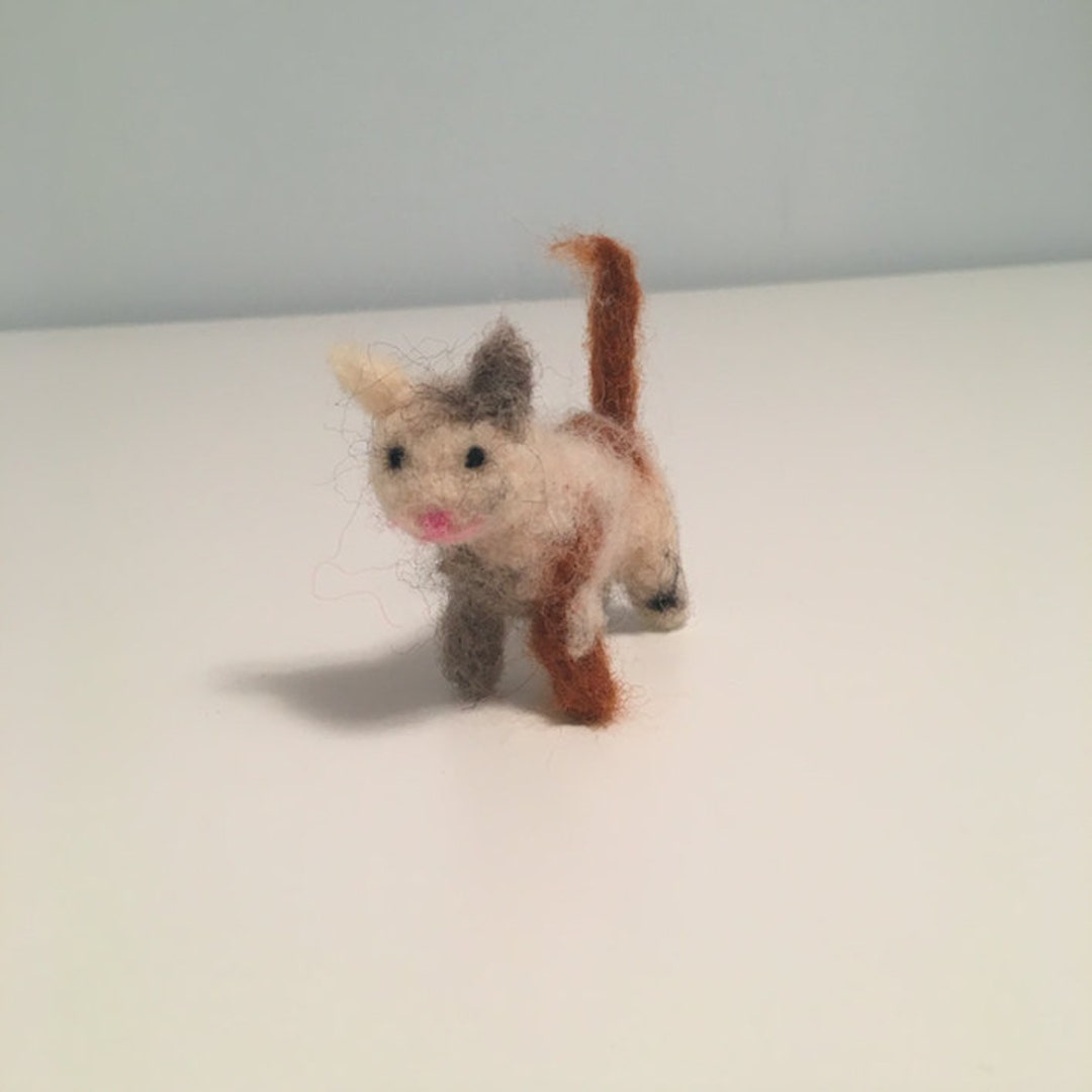 Needle Felted Calico Cat/kitten Decoration/toy/gift - Etsy