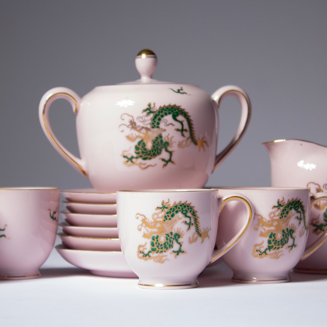 Koran China Dragon Demitasse Set - Etsy