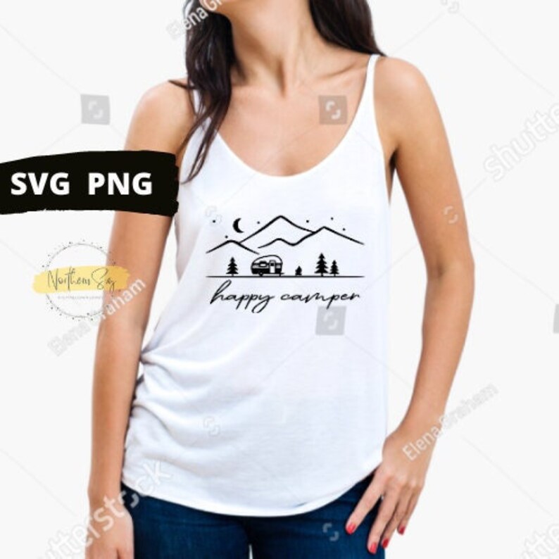 Happy Camper Svg | Camping Shirt Svg | Summer Adventure Svg | Camp Life ...