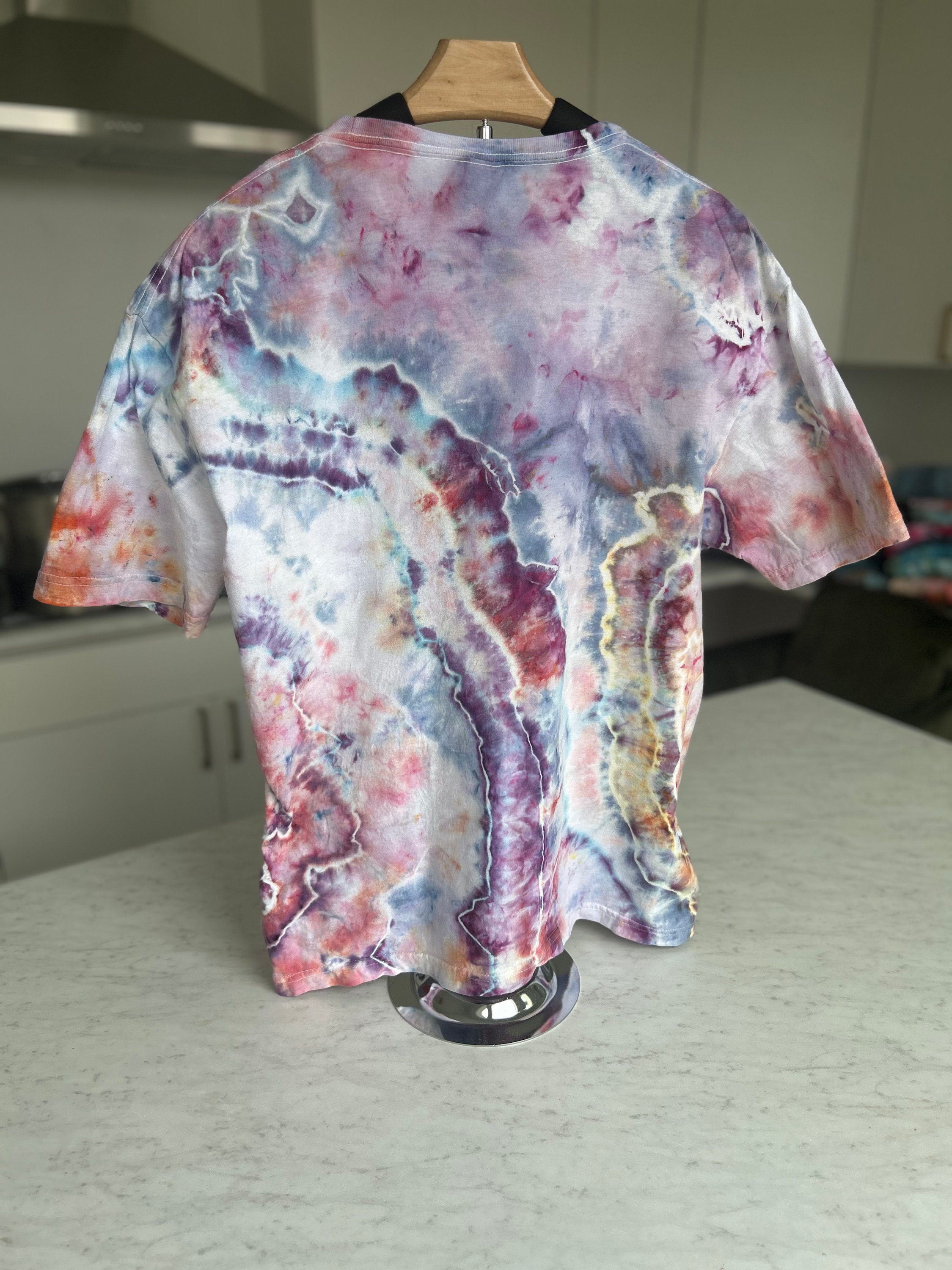 Adult Large Hand Dyed Tie Dye T-shirt – Spring Geode Pattern, Gildan ...