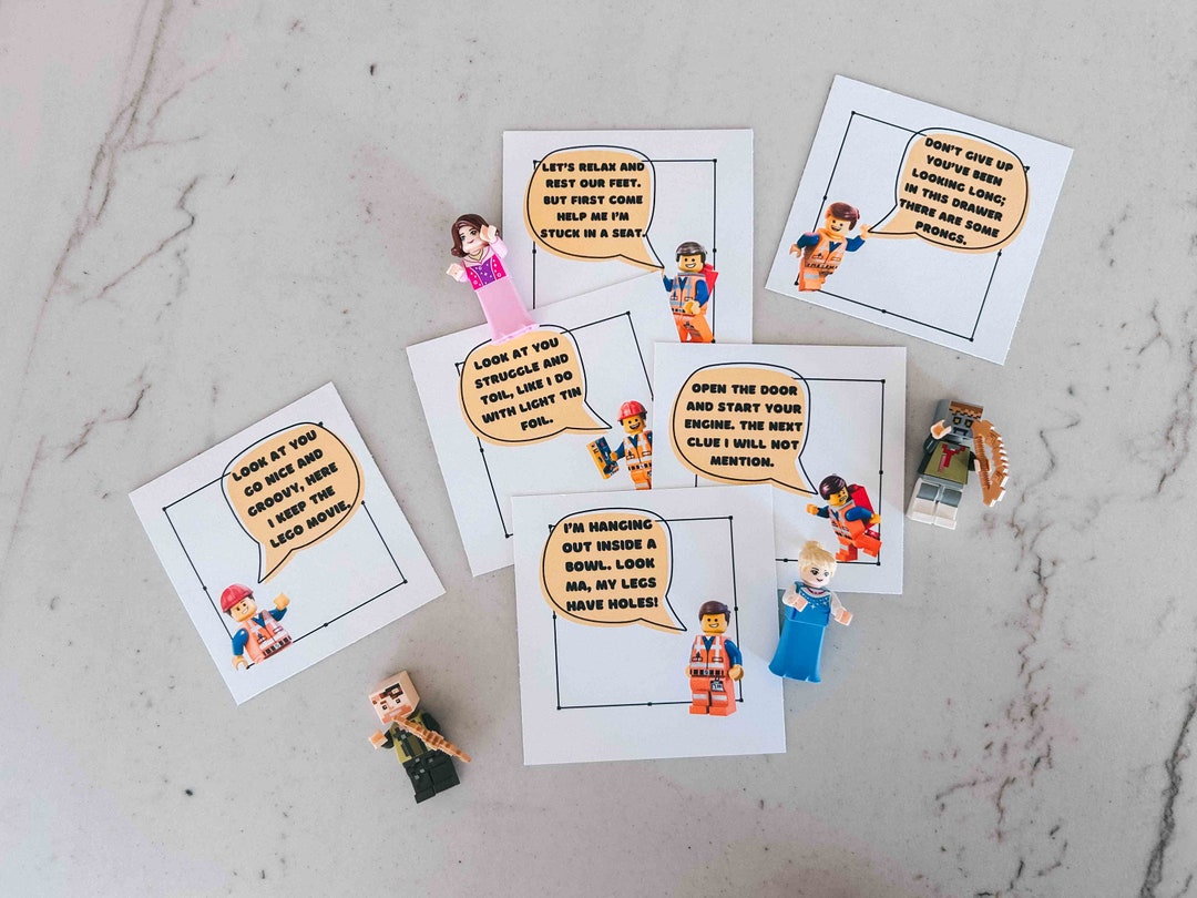 18 Building Block Scavenger Hunt Clues - Printable Treasure Hunt for ...