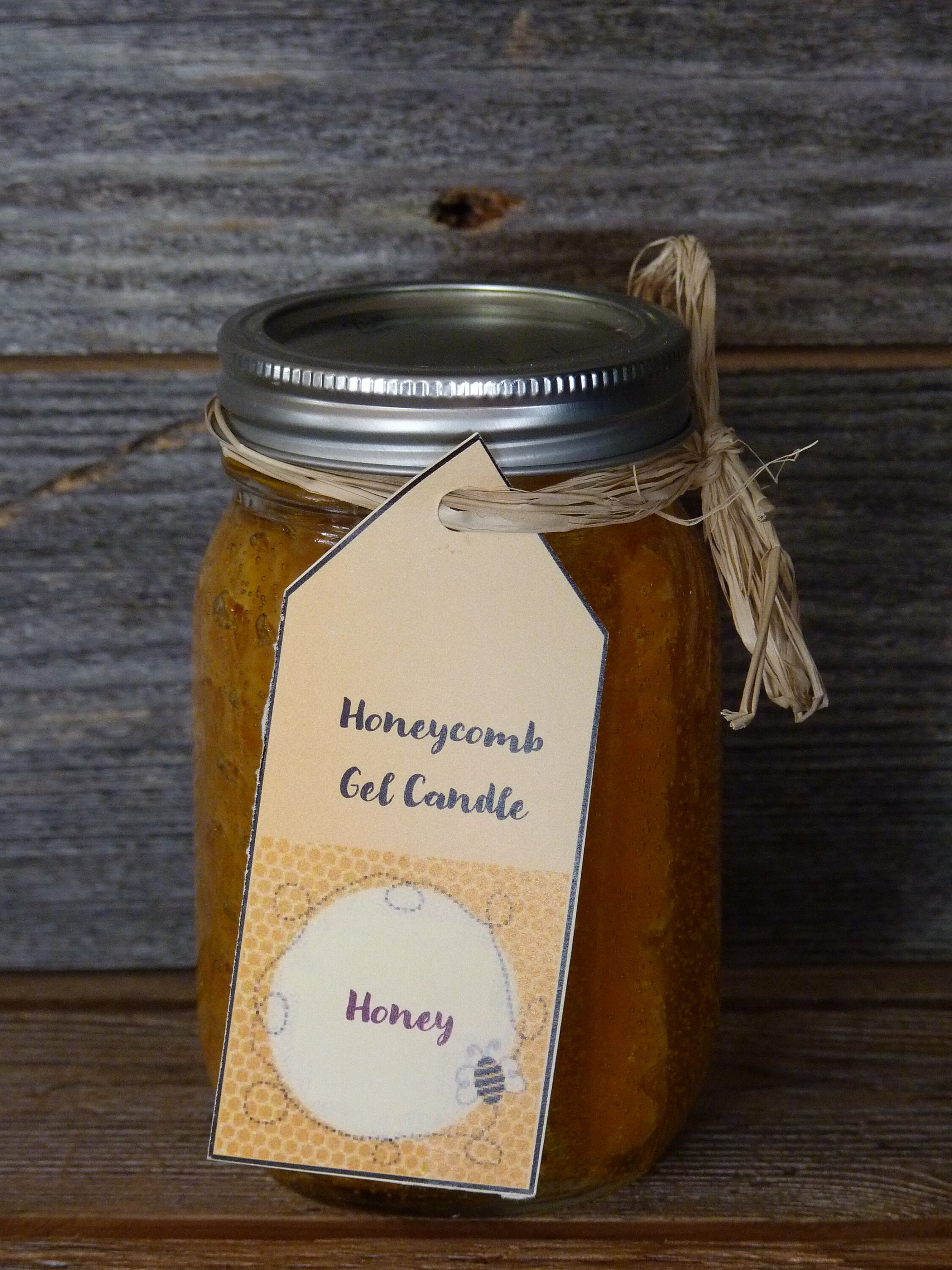 Honeycomb Gel Mason Jar Candle | Etsy