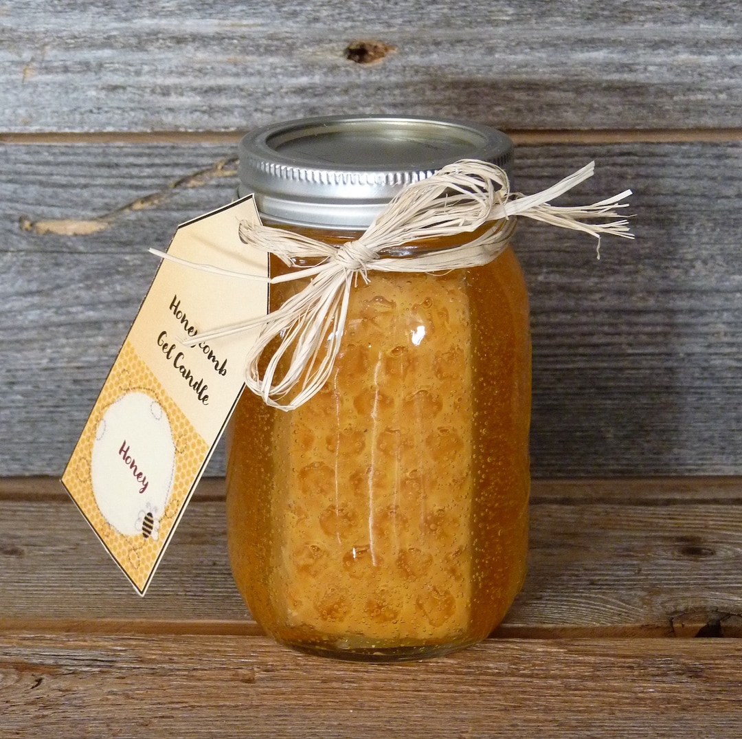 Honeycomb Gel Mason Jar Candle - Etsy
