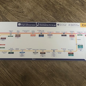 London Underground Original Tube Map Hammersmith & City / Circle Line ...