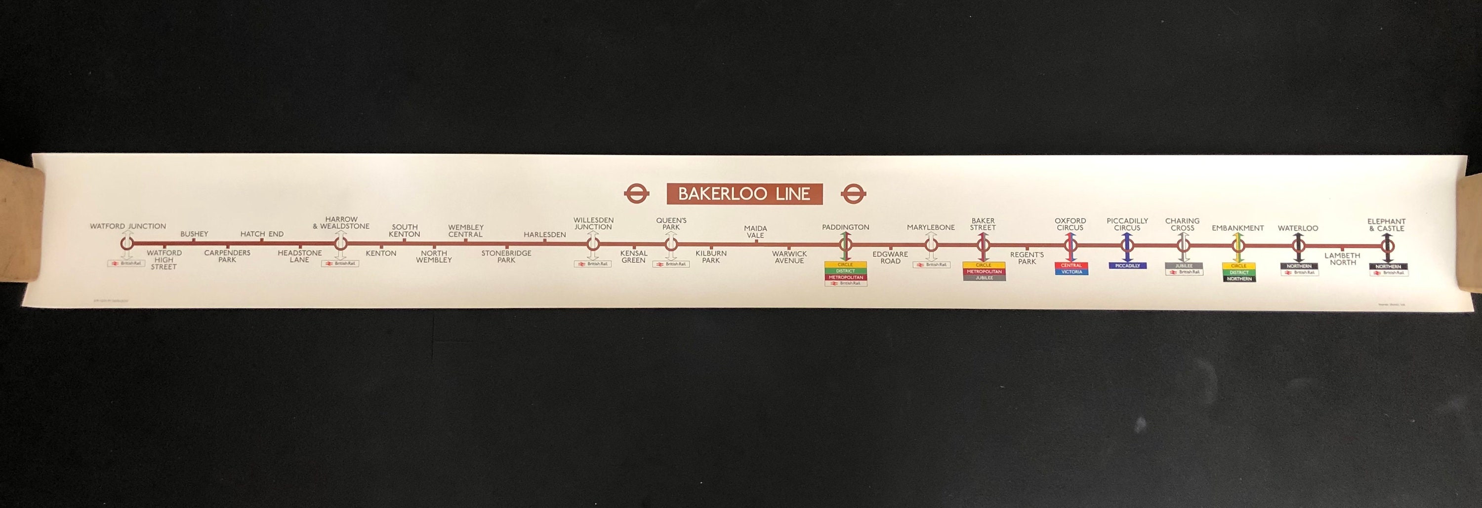Original Paper London Underground Bakerloo Line Car Diagram - Etsy