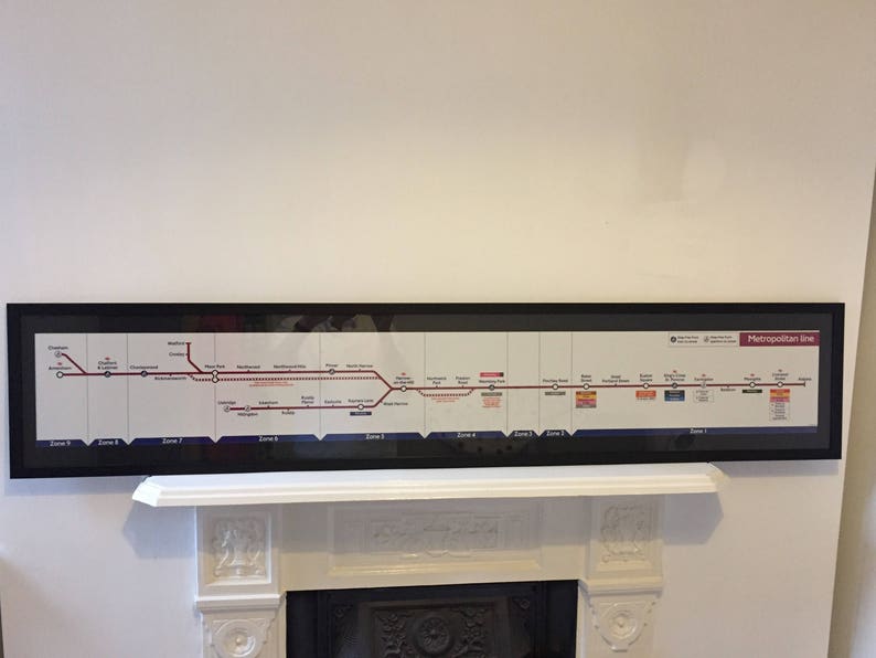 London Underground Tube Carriage Diagram Metropolitan Line 2012 Art ...