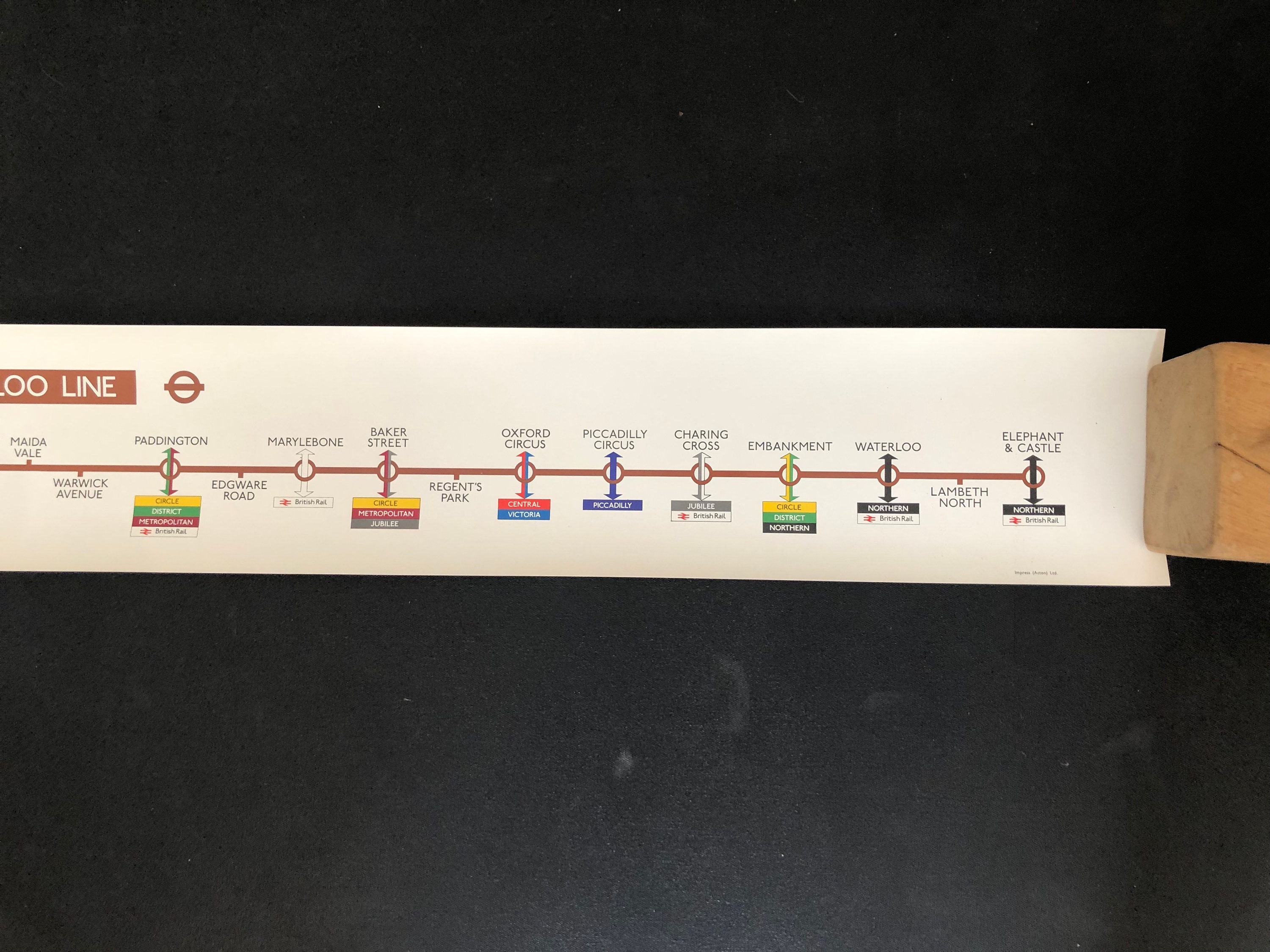 Original Paper London Underground Bakerloo Line Car Diagram - Etsy
