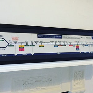 London Underground Piccadilly Line Diagram Tube Map Art Print Poster ...