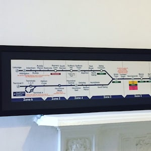 London Underground Piccadilly Line Diagram Tube Map Art Print Poster - Etsy