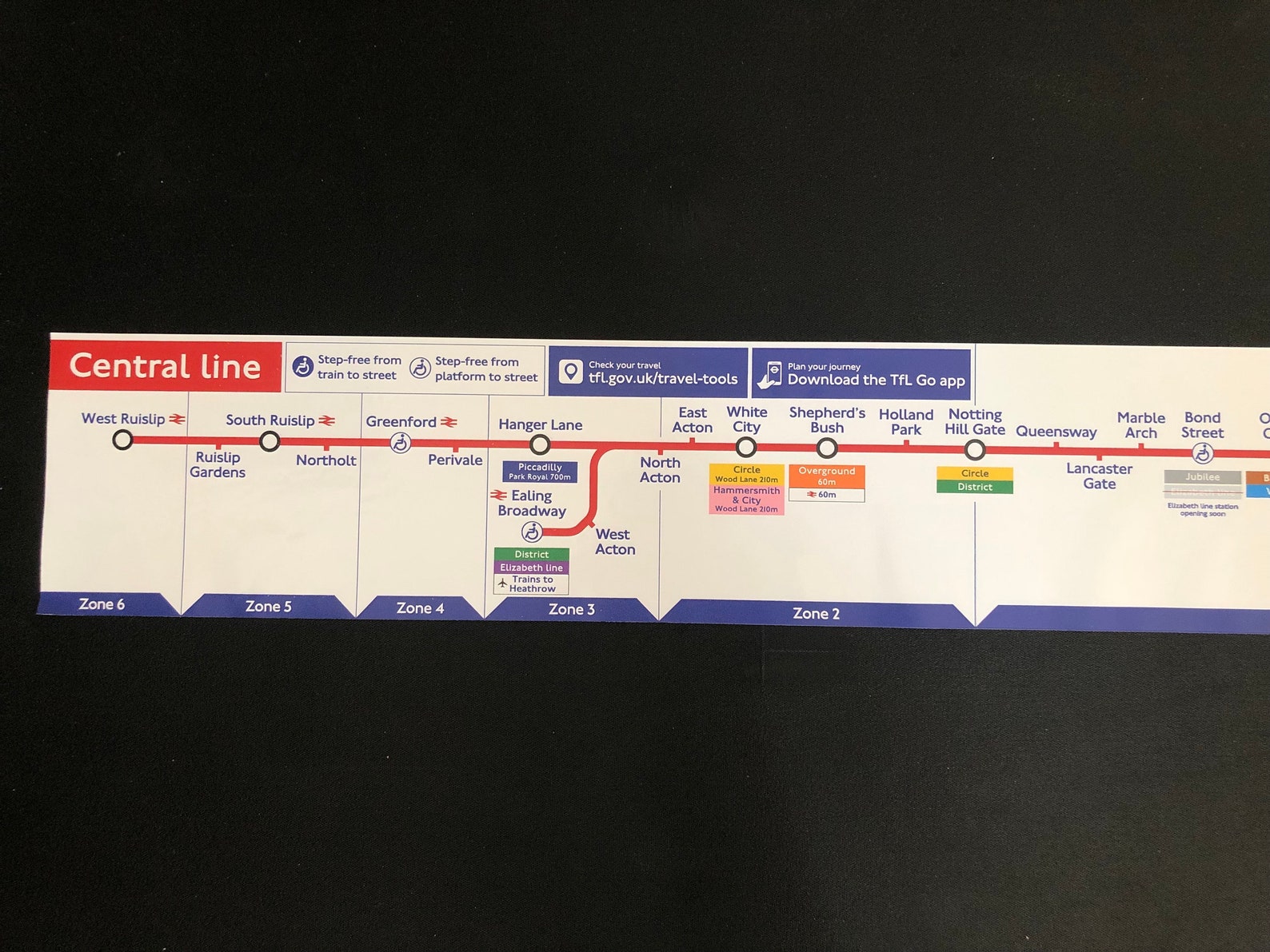 London Underground Central Line Diagram Tube Map Original - Etsy