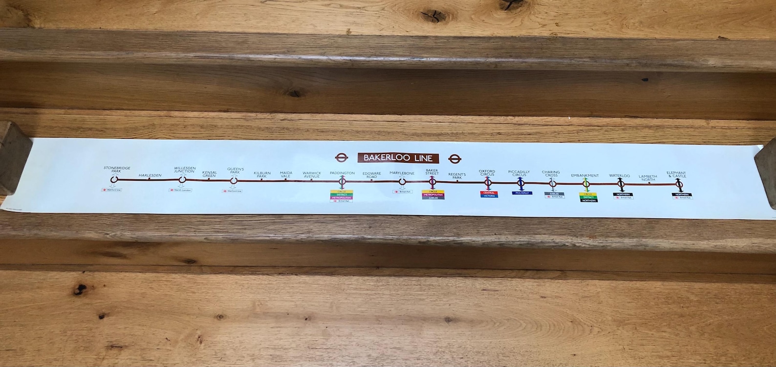 Original Paper London Underground Bakerloo Line Car Diagram Circa 1980s ...