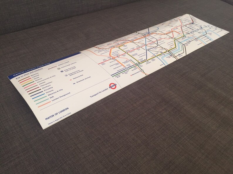 London Underground Tube Carriage Line Diagram of Central Route | Etsy