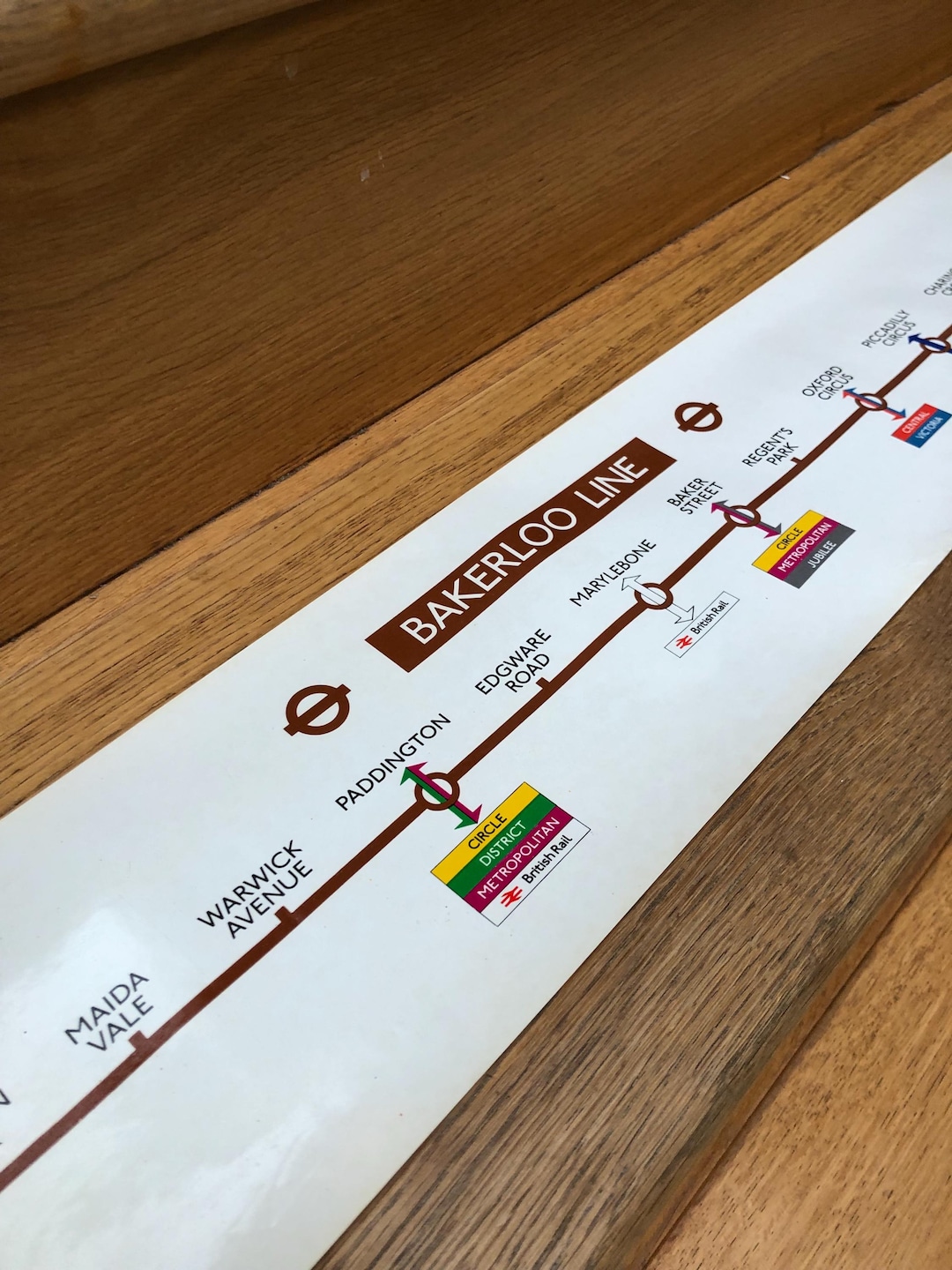 Original Paper London Underground Bakerloo Line Car Diagram Circa 1980s ...