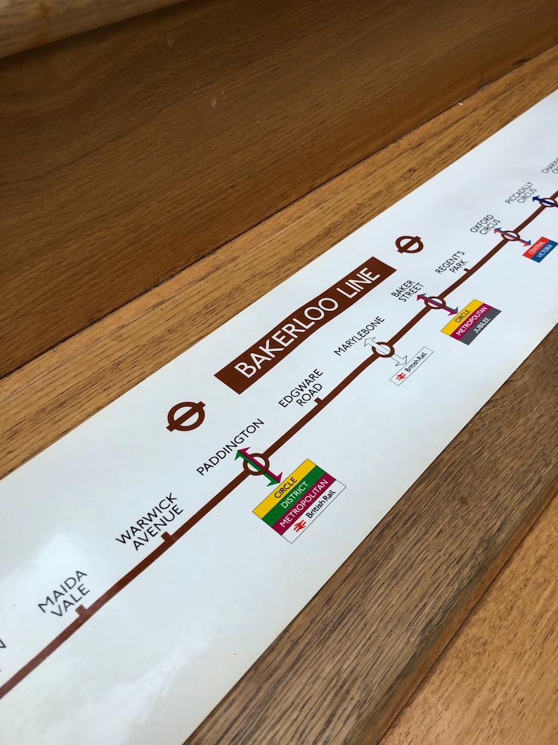 Original Paper London Underground Bakerloo Line Car Diagram Circa 1980s ...