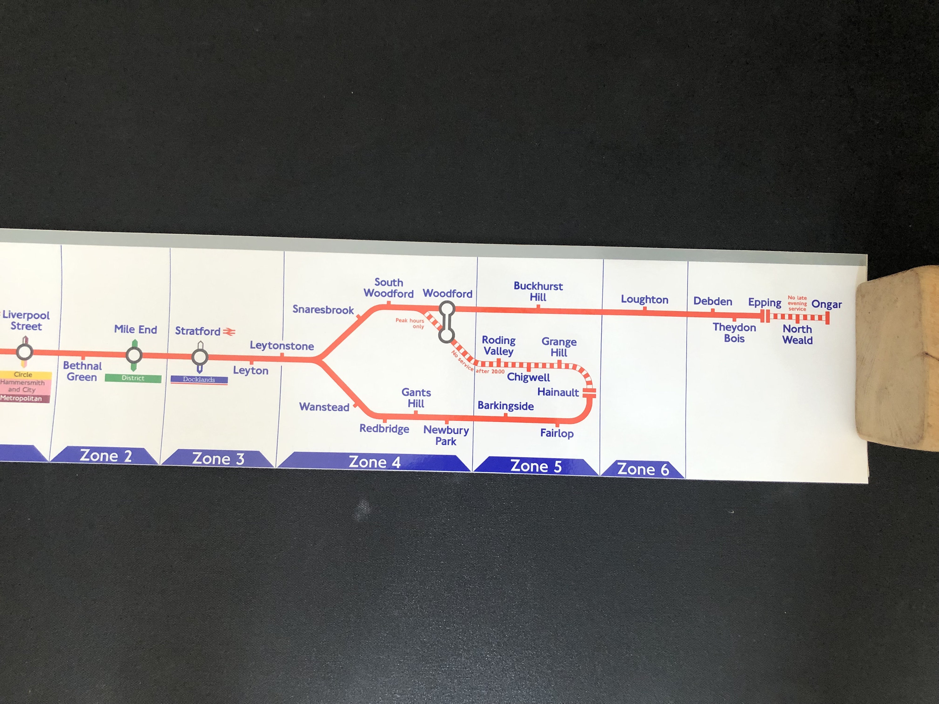 London Underground Original Tube Map Central Line Diagram 1990s Art ...