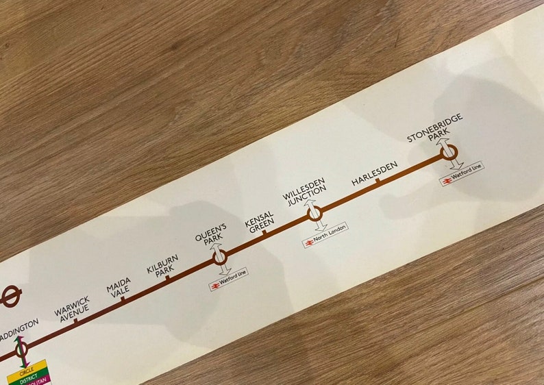 Original Paper London Underground Bakerloo Line Car Diagram - Etsy