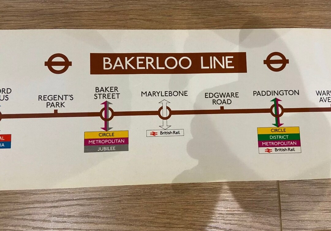 Original Paper London Underground Bakerloo Line Car Diagram - Etsy