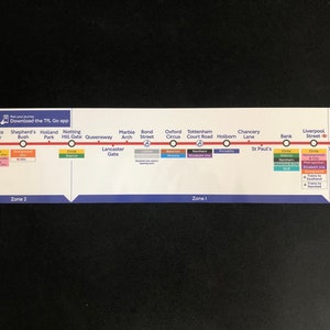 London Underground Central Line Diagram Tube Map Original - Etsy