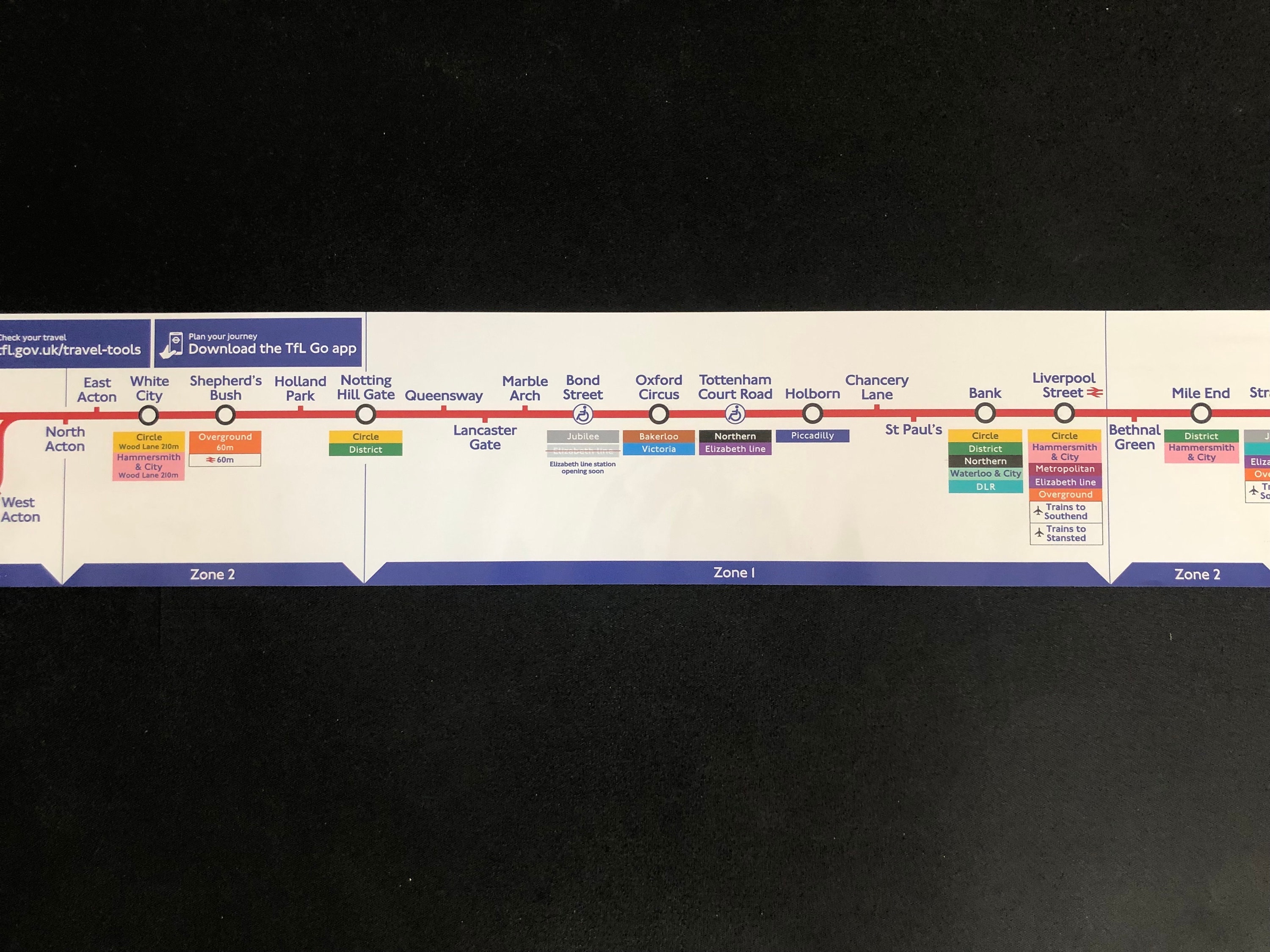 London Underground Central Line Diagram Tube Map Original - Etsy