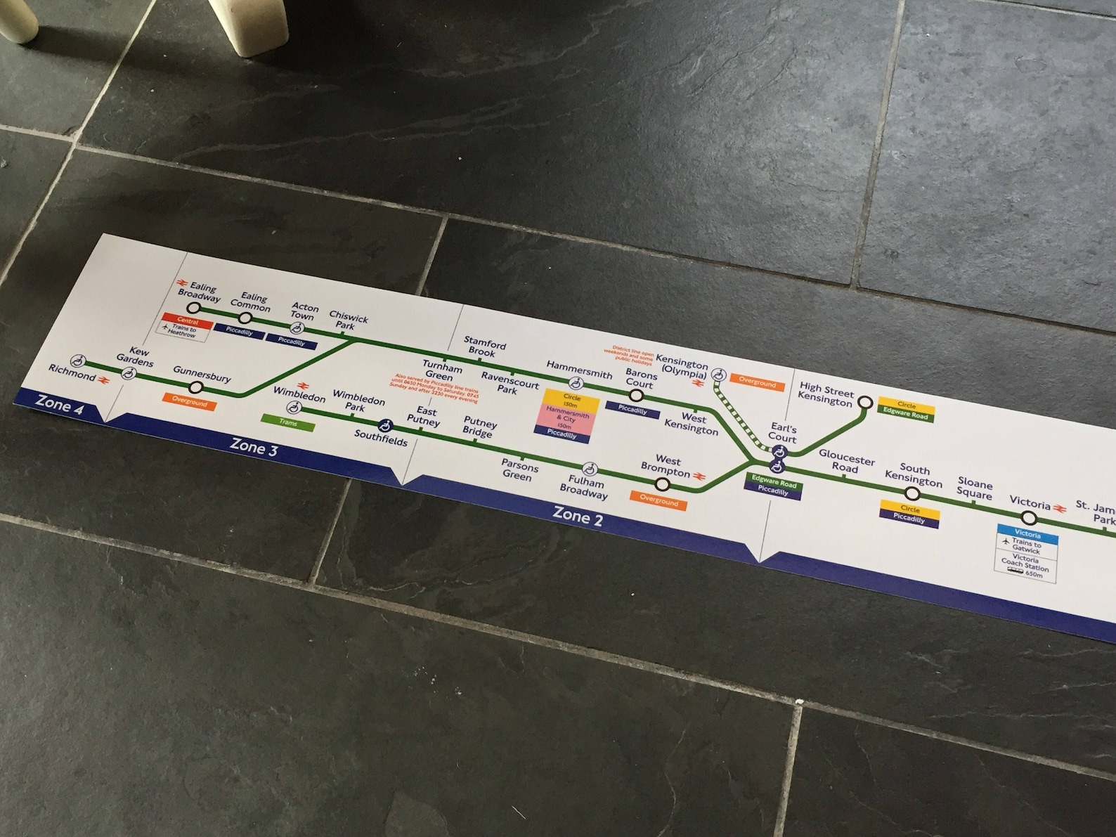 London Underground Original Print District Line Carriage Diagram Tube Map Art Print Poster ...