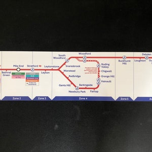 London Underground Central Line Diagram Tube Map Original - Etsy