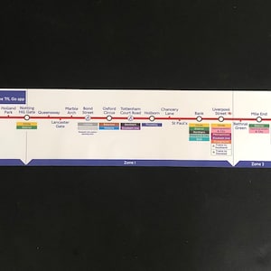 London Underground Central Line Diagram Tube Map Original - Etsy