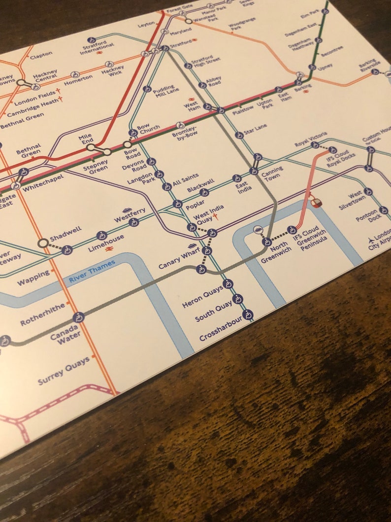 London Underground Tube Carriage Line Diagram of Central Route Map Art ...