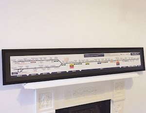 London Underground Original Tube Map Victoria Line Diagram Art Print ...
