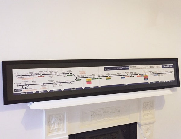 London Underground Original Tube Map Victoria Line Diagram Art Print ...