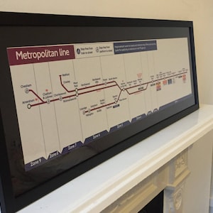 London Underground Metropolitan Line Tube Carriage Map Diagram 2012 ...