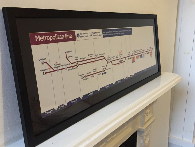 London Underground Metropolitan Line Tube Carriage Map Diagram 2012 ...