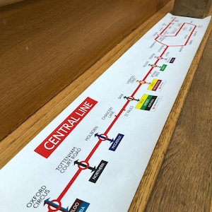 Original Paper London Underground Central Line Car Diagram Circa 1980s ...