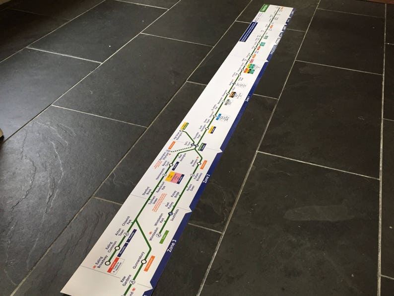 London Underground Original Print District Line Carriage Diagram Tube Map Art Print Poster ...