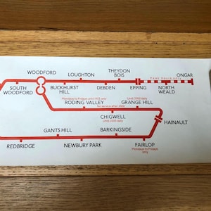 Original Paper London Underground Central Line Car Diagram Circa 1980s ...