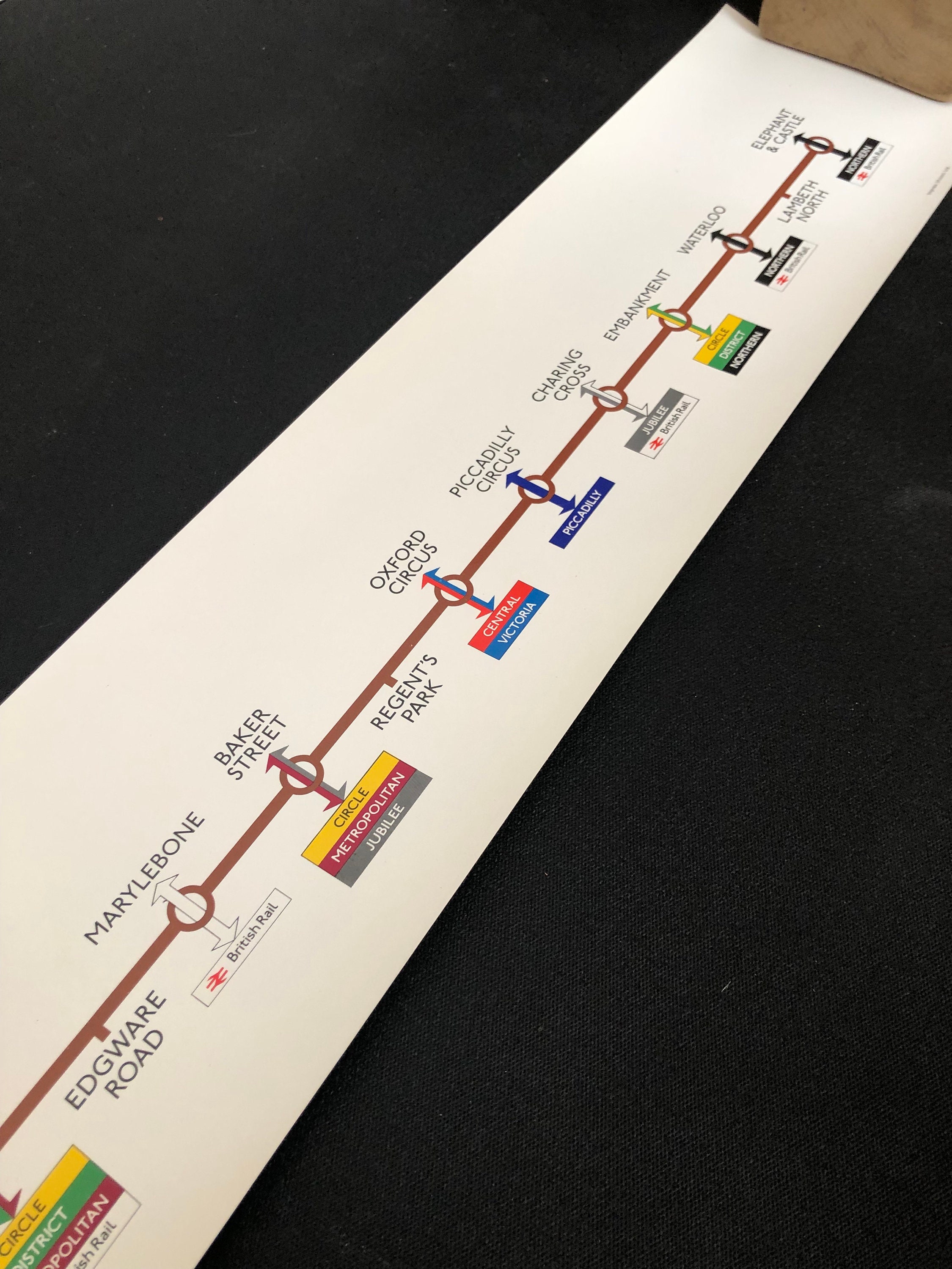 Original Paper London Underground Bakerloo Line Car Diagram - Etsy
