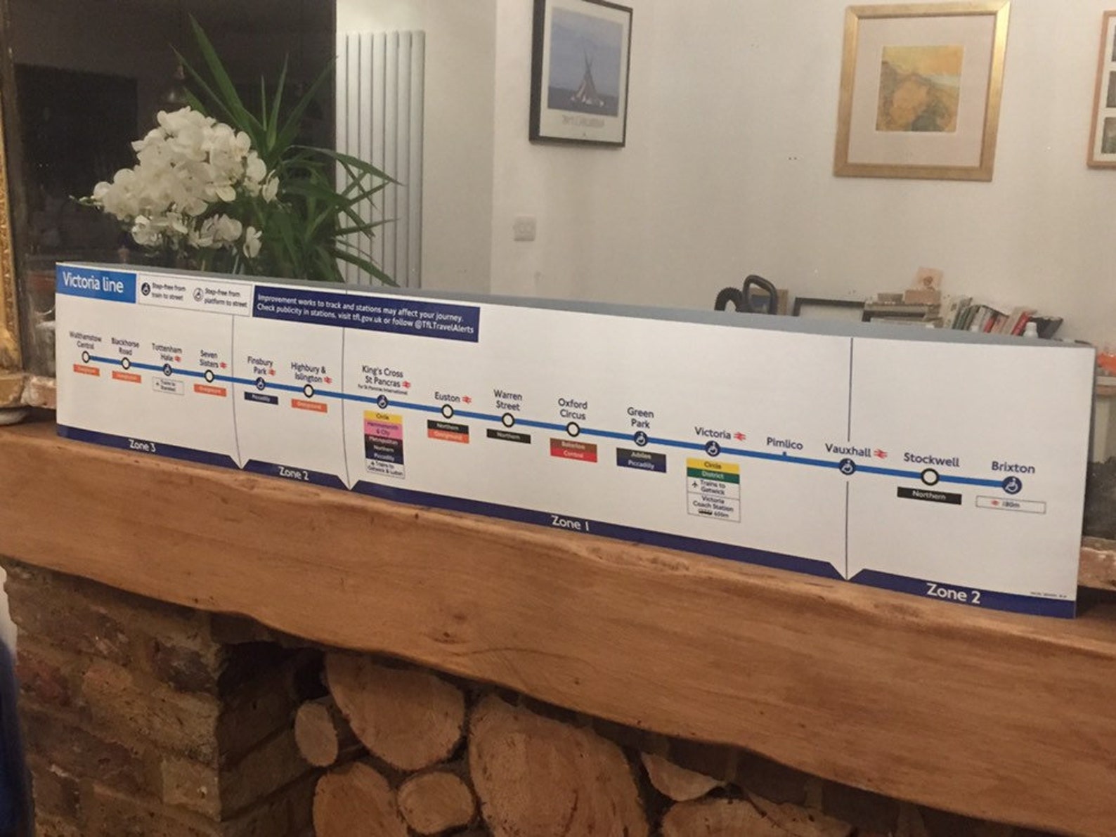 London Underground Original Tube Map Victoria Line Diagram Art - Etsy UK