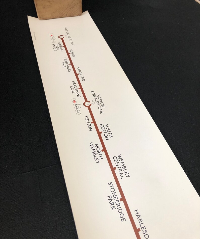 Original Paper London Underground Bakerloo Line Car Diagram - Etsy