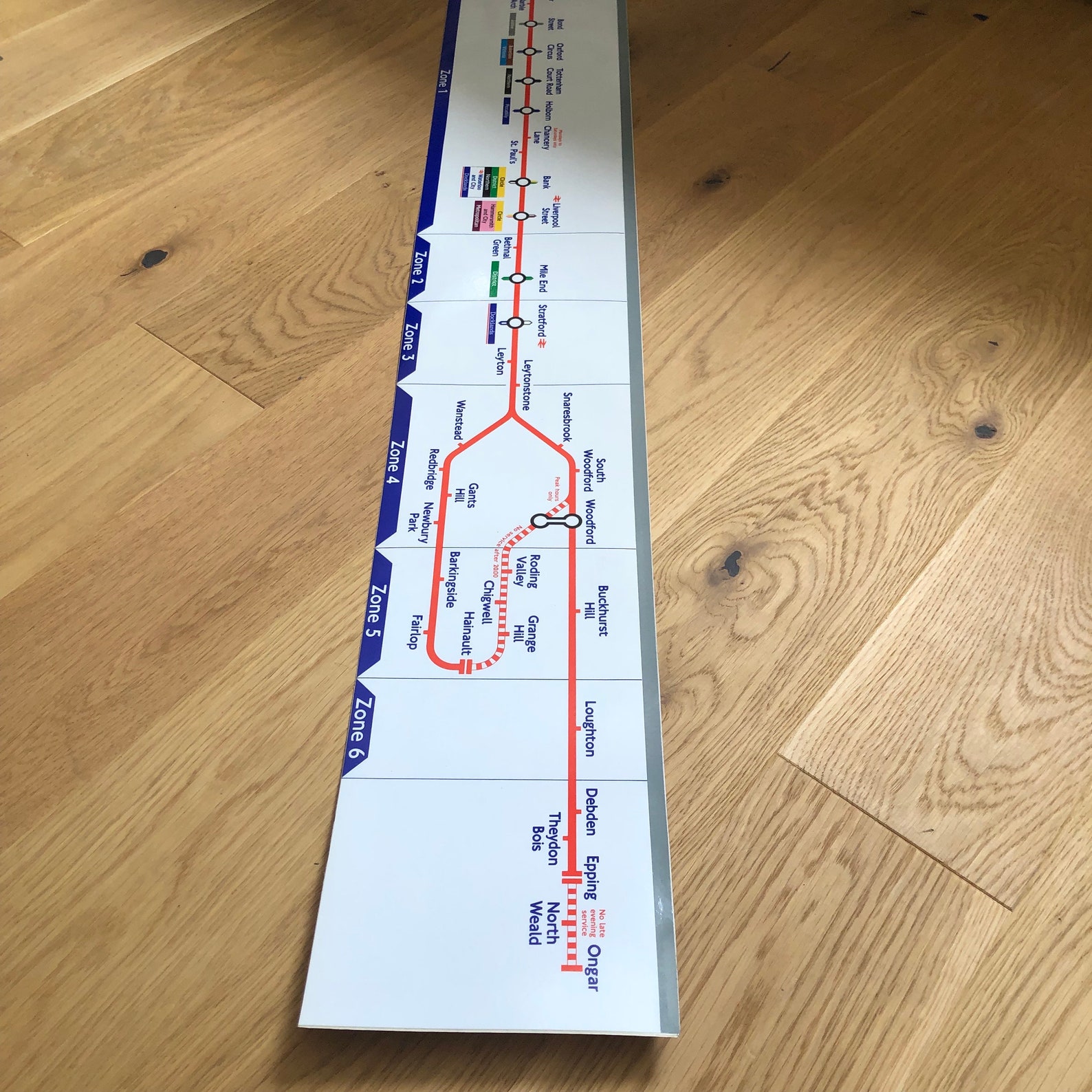 London Underground Original Tube Map Central Line Diagram - Etsy