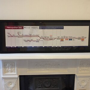 London Underground Metropolitan Line Tube Carriage Map Diagram 2012 ...