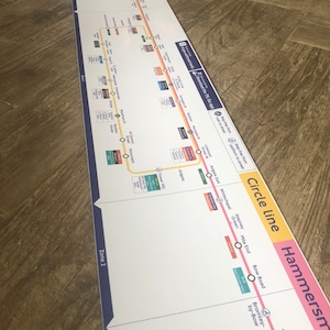 London Underground Original Tube Map Hammersmith & City / Circle Line ...