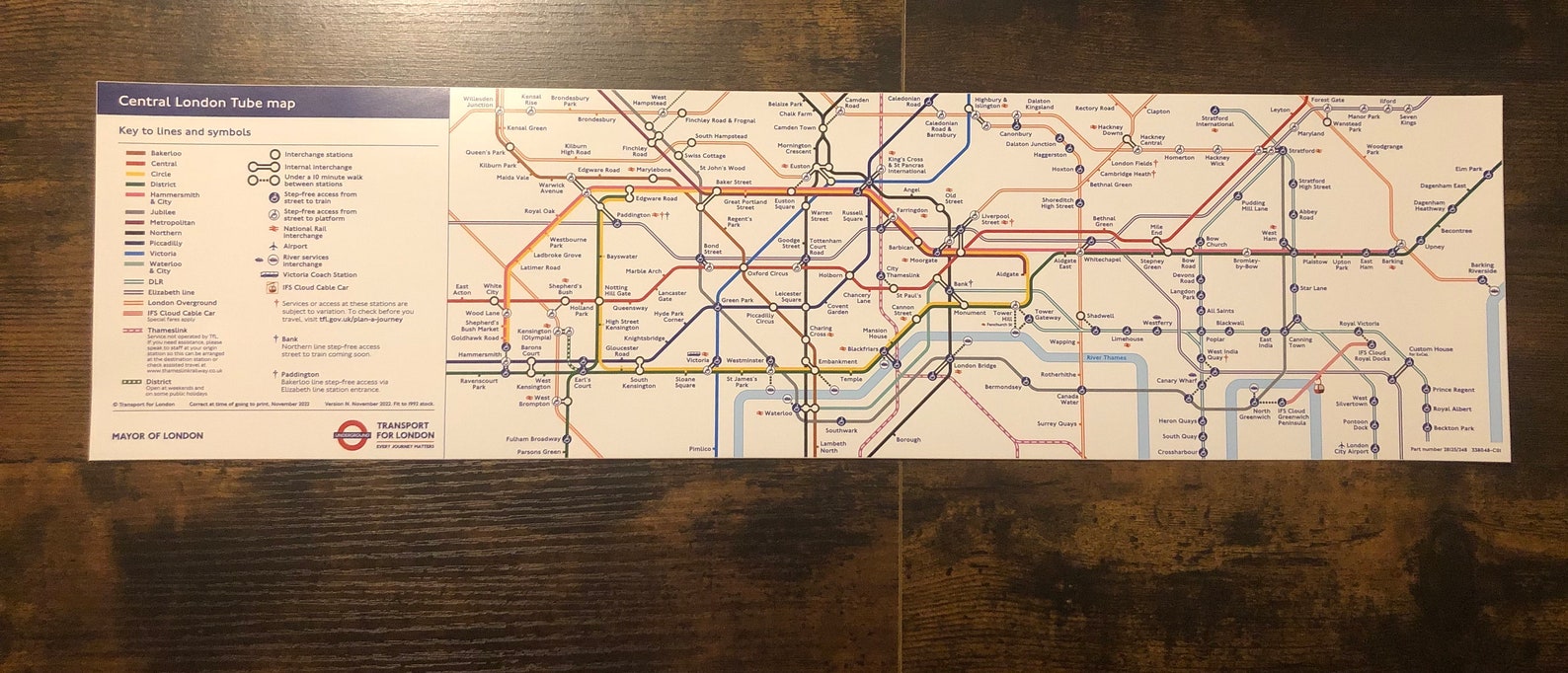 London Underground Tube Carriage Line Diagram of Central Route Map Art ...