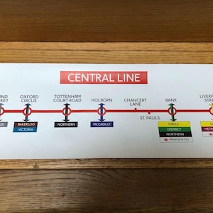 Original Paper London Underground Central Line Car Diagram Circa 1980s ...