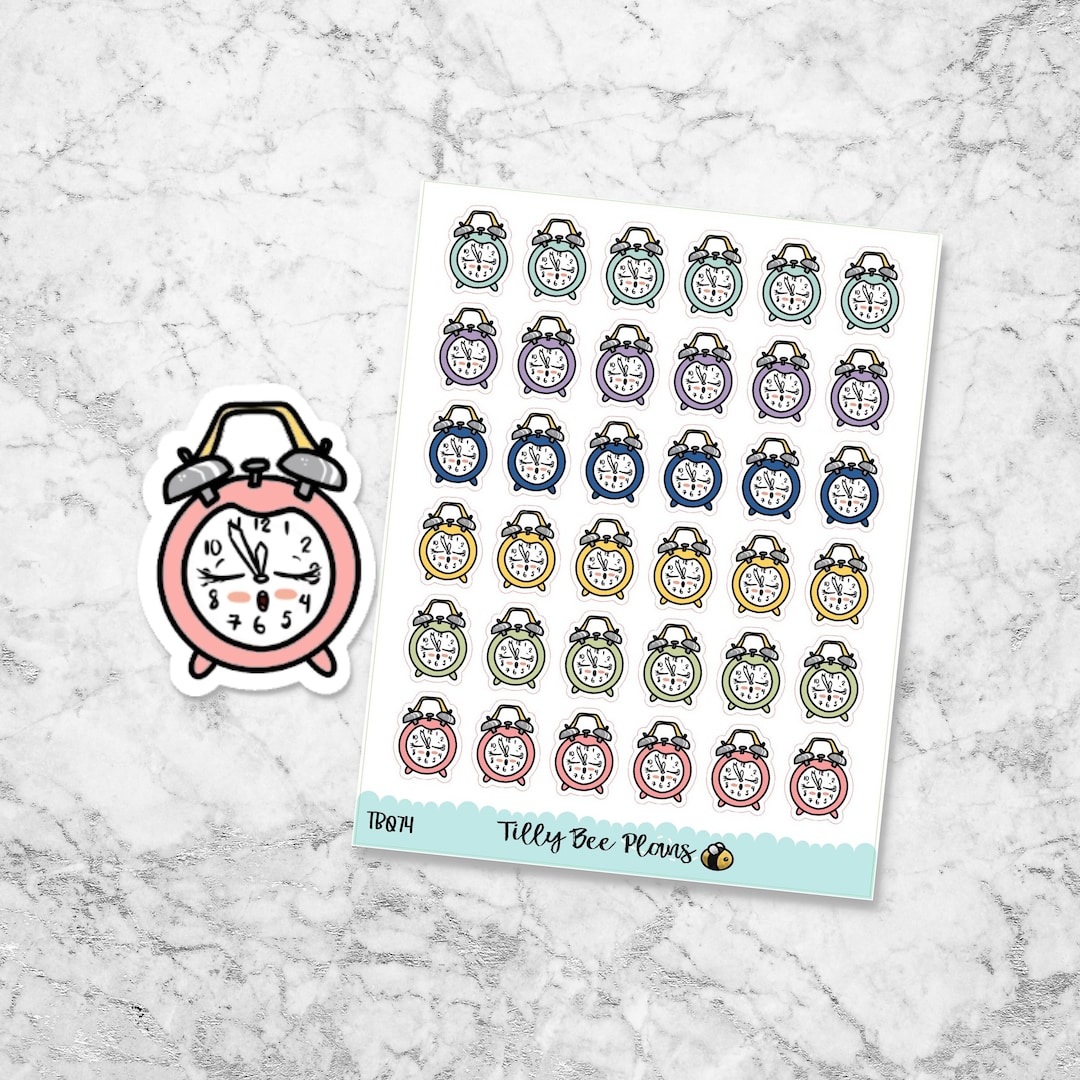Hand Drawn Icon Planner Sticker - Alarm Clock - TB074 - Etsy
