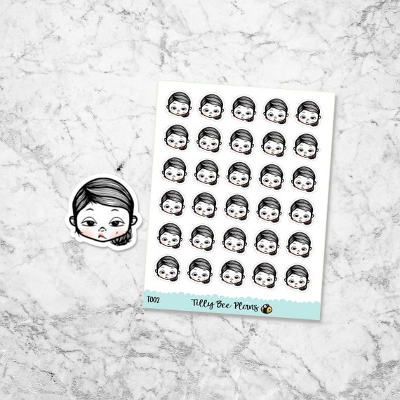 Tilly Character Planner Stickers Emotis Emoji Feelings - Etsy