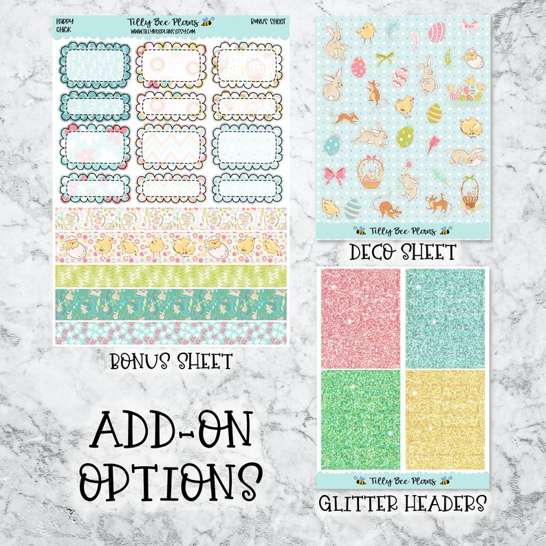 Paper & Party Supplies Horizontal Weekly Planner Sticker Kit Happy ...