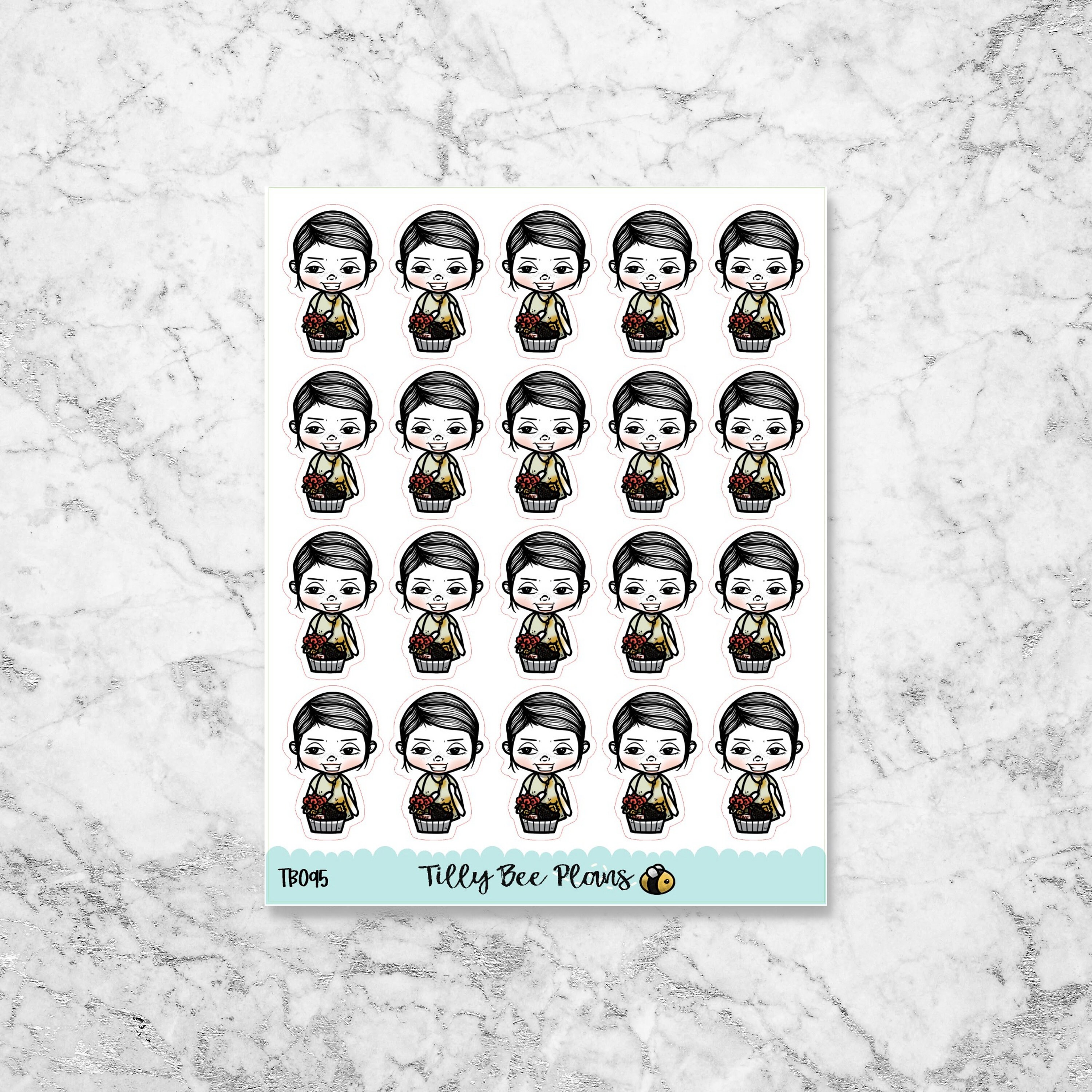 Tilly Hand Drawn Character Planner Stickers - Etsy