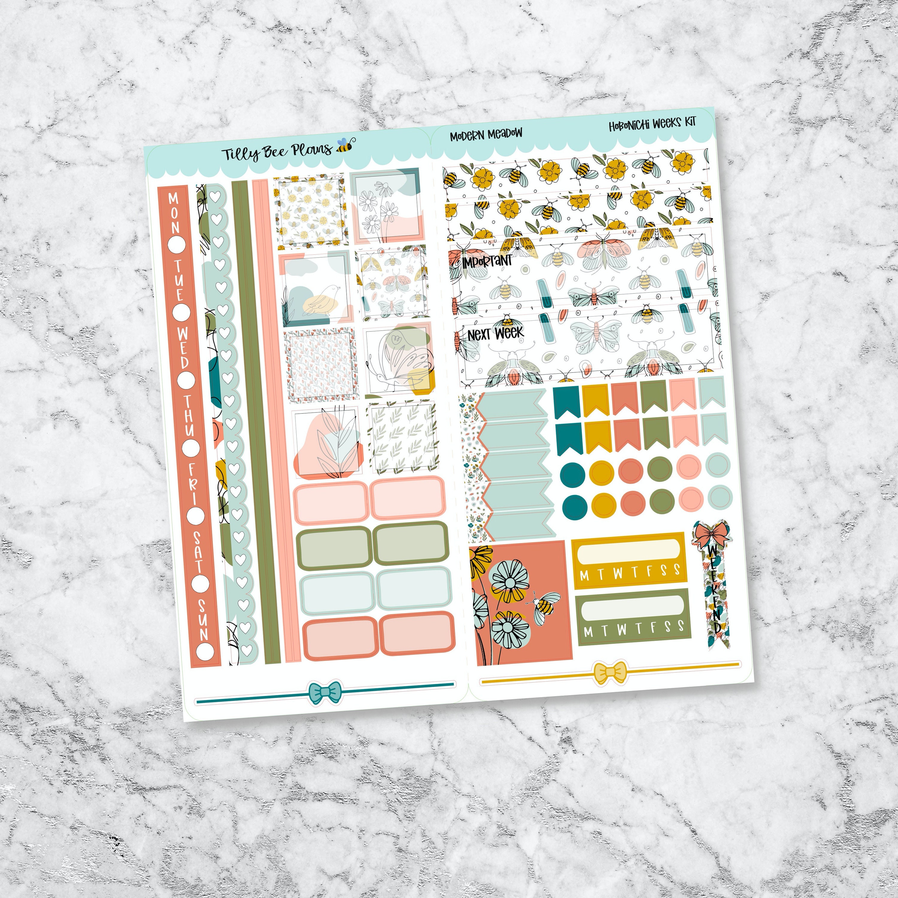 Stickers, Labels & Tags Paper Horizontal Weekly Planner Sticker Kit ...